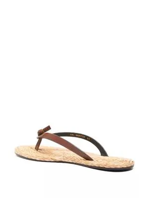Saint Laurent Woven Sole Leather Sandals