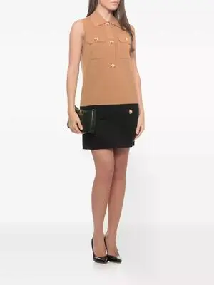 Elisabetta Franchi Two-tone Button-up Mini Dress