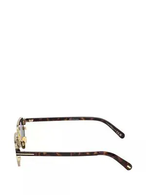 TOM FORD Geometric Frame Sunglasses - Brown