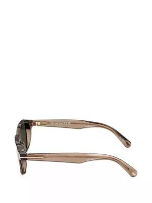 TOM FORD T-logo Square-frame Sunglasses - Brown