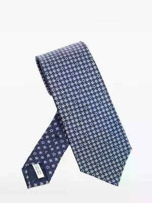 FERRAGAMO Gancini Turtle-print Silk Tie