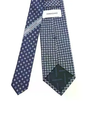 FERRAGAMO Gancini Turtle-print Silk Tie