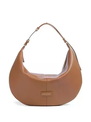 Armani Exchange Logo Plaque Crescent Tote Bag
