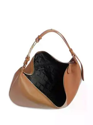 Armani Exchange Logo Plaque Crescent Tote Bag