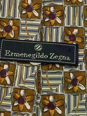 Ermenegildo Zegna Floral-print Silk Jacquard Tie - Multicolour