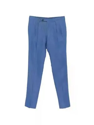 ROTA Pleated Pressed-crease Trousers - Blue
