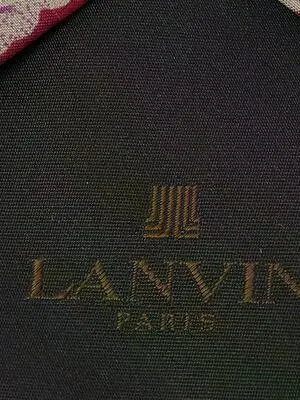 LANVIN Floral Print Silk Tie
