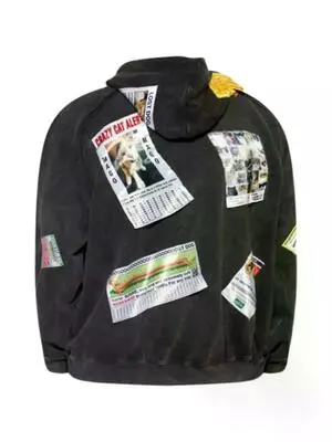 SSSTUFFF Stonewashed Hoodie With Graphic Patches