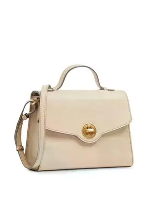 THE BRIDGE Leather Twist-lock Tote Bag