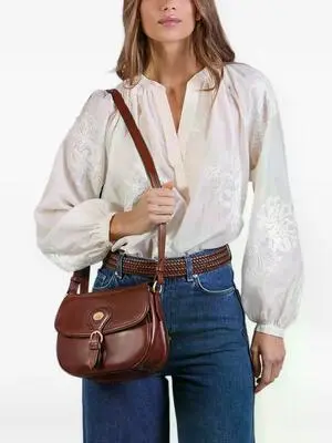 THE BRIDGE Buckle-fastening Leather Cross Body Bag
