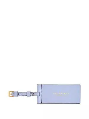 THE BRIDGE Leather Buckle-fastening Luggage Tag - Blue