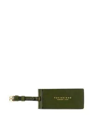 THE BRIDGE Logo-print Leather Luggage Tag - Green