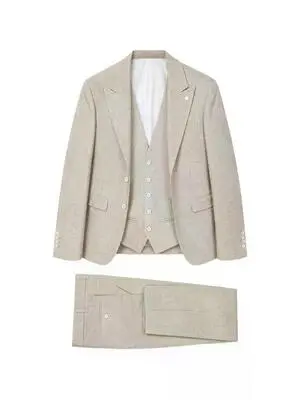 RAMON SANJURJO Three-piece Single-breasted Suit - Neutrals