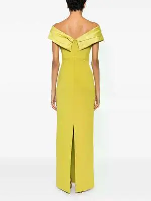 Solace London Off-shoulder Draped Maxi Dress