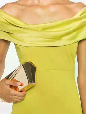 Solace London Off-shoulder Draped Maxi Dress