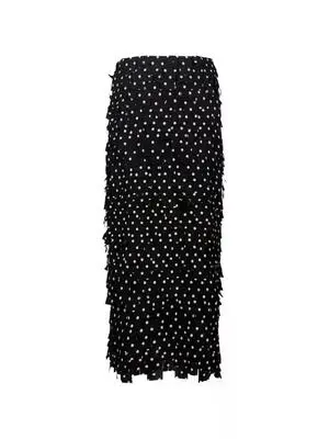 GIOVANNI PARIS Polka-dot Tiered Midi Skirt