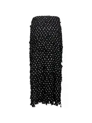 GIOVANNI PARIS Polka-dot Tiered Midi Skirt