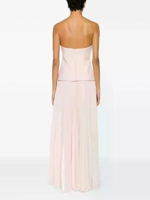 Solace London Strapless Pleated Maxi Dress - Pink