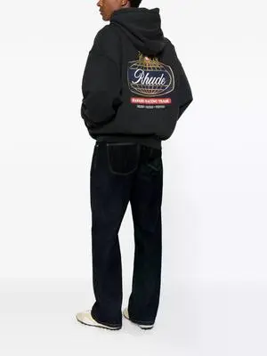 Rhude Logo Print Cotton Hoodie