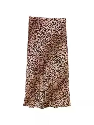 Rixo Kelly Leopard-print Maxi Skirt - Red