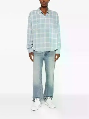COLE BUXTON Faded Straight-leg Jeans - Blue