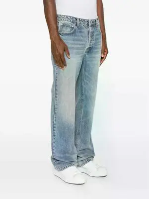 COLE BUXTON Faded Straight-leg Jeans