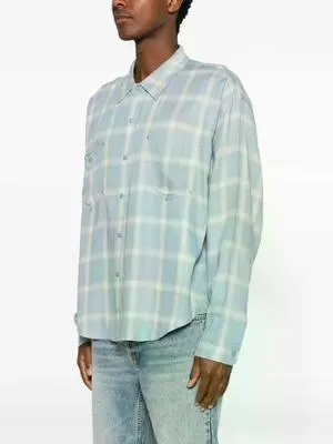 COLE BUXTON Check-pattern Stud-embellished Shirt