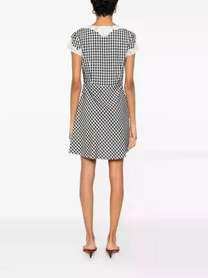 Rixo Lacie Lace-trim Gingham Mini Dress