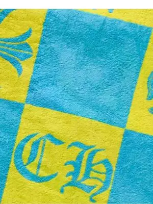 Chrome Hearts Plaid-pattern Beach Towel