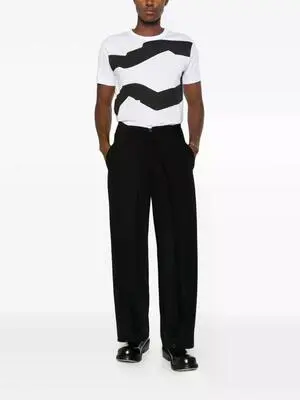 MA+ Wrap-front Wide-leg Trousers - Black