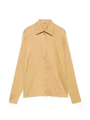 D.exterior Satin Finish Long Sleeve Shirt - Neutrals