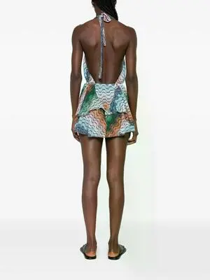 Missoni Zigzag Knit Ruffled Mini Dress