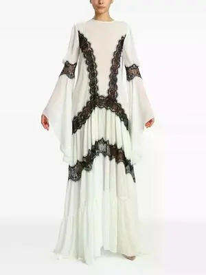 MIAU BY CLARA ROTESCU MIAU By Clara Rotescu Rekka Lace-Trimmed Tiered Maxi Dress