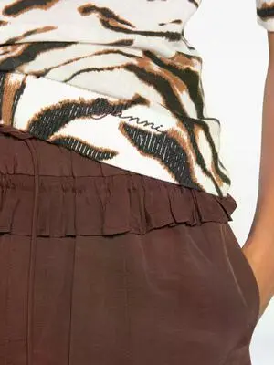GANNI Tiger Print Polo Top