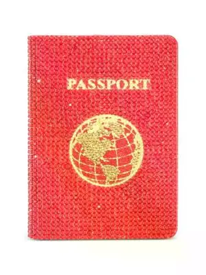 Judith Leiber Traveler Crystal-embellished Passport Cover - Red