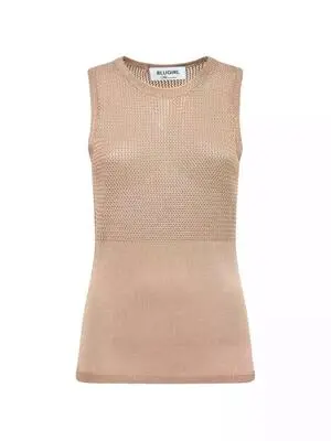 BLUGIRL Perforated Knit Sleeveless Top - Neutrals