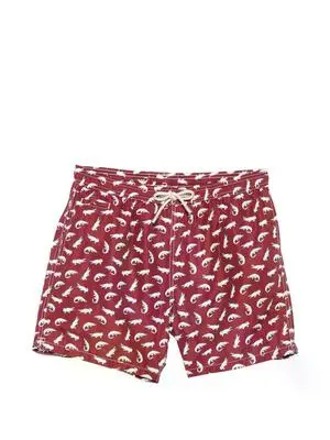 MC2 SAINT BARTH Alligator-print Drawstring Swim Shorts