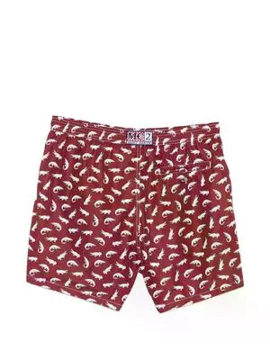 MC2 SAINT BARTH Alligator-print Drawstring Swim Shorts