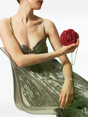 Judith Leiber Crystal Rose Clutch Bag