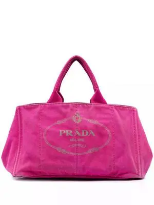 Prada Canapa Logo Satchel - Pink