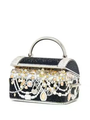 Judith Leiber Crystal Embellished Faux-pearl Tote Bag