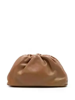 Bottega Veneta Lambskin Mini Pouch Clutch Bag - Brown