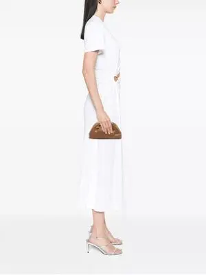 Bottega Veneta Lambskin Mini Pouch Clutch Bag - Brown