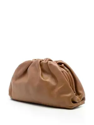 Bottega Veneta Lambskin Mini Pouch Clutch Bag - Brown