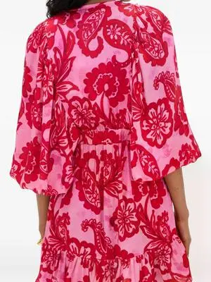 Sundress Marine Ruffled Floral-print Mini Dress
