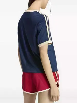 Adidas Logo Print Mesh T-shirt - Blue