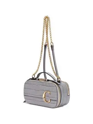 Chloé C Crocodile-effect Shoulder Bag