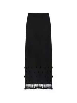 BY MALENE BIRGER Estilla Beaded Fringe Maxi Skirt