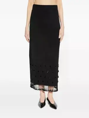BY MALENE BIRGER Estilla Beaded Fringe Maxi Skirt