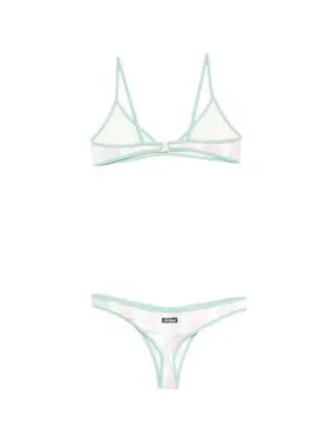 MC2 SAINT BARTH Striped Bikini - White